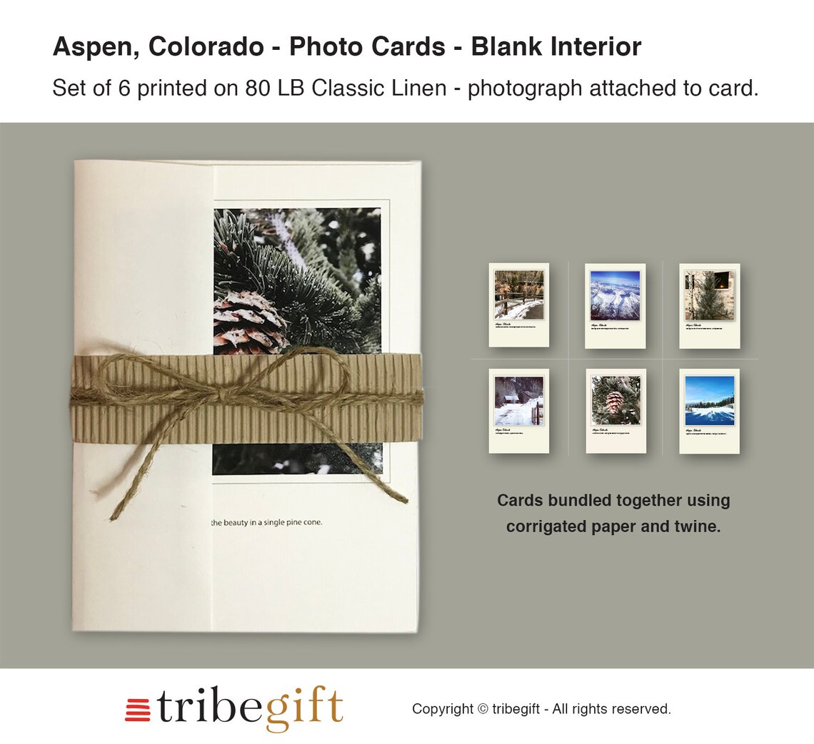 Aspen Photo Note Cards Set of 6 PRINTED PRODUCT All - Etsy
