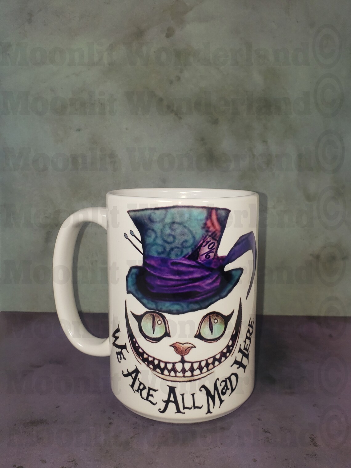 Mad Hatter Cheshire Cat Mug We're All Mad Here Cheshire | Etsy