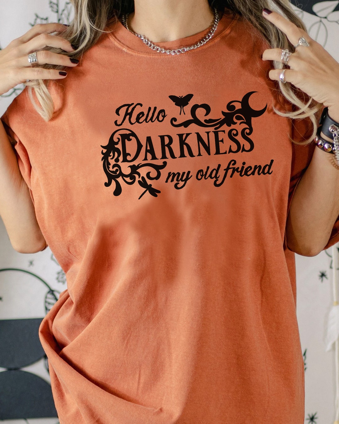 Hello Darkness My Old Friend T-shirt, Hippie T-shirt, Comfort Colors T ...