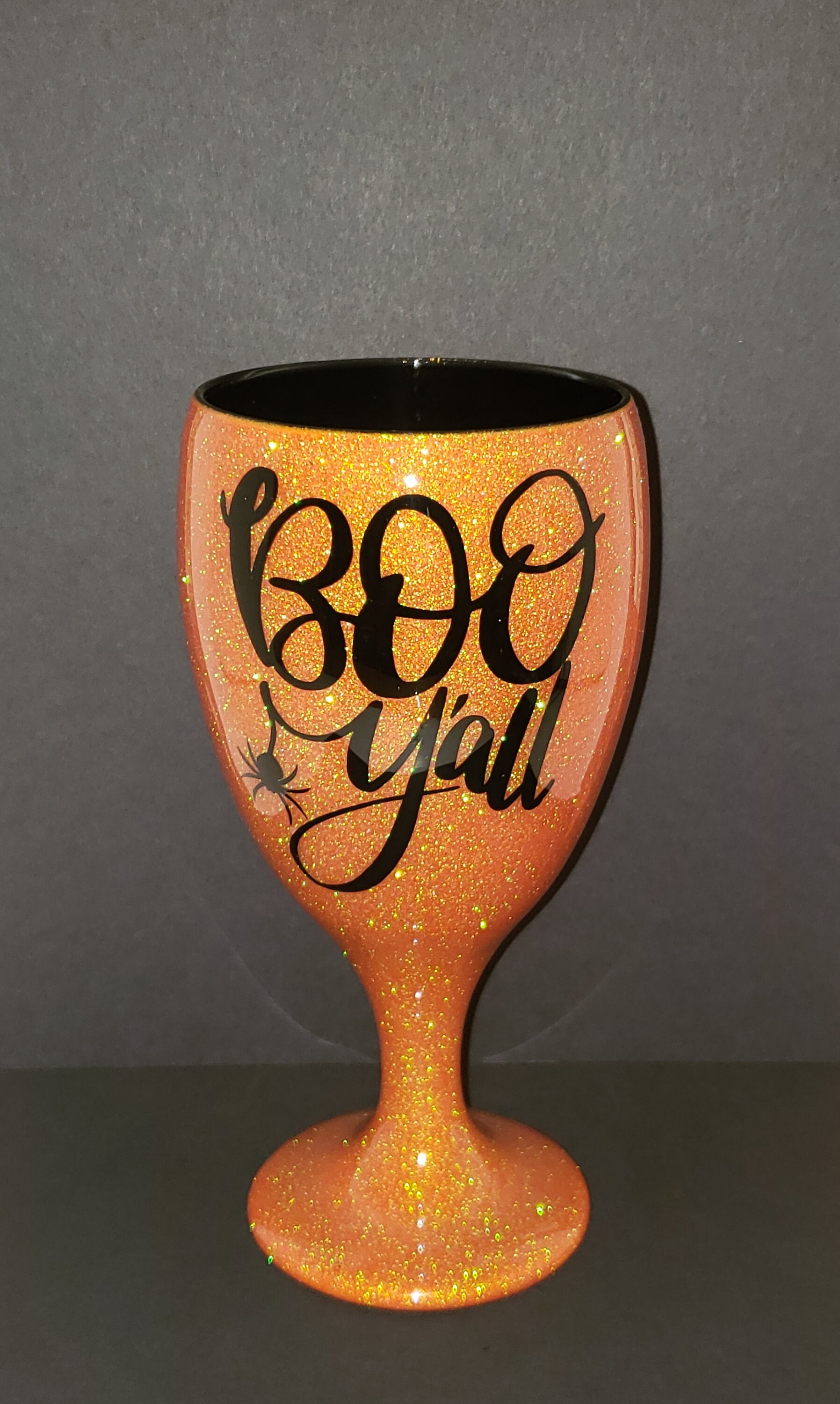 Boo Y'all Halloween Wine Glass Boo Yall Wine Glass | Etsy