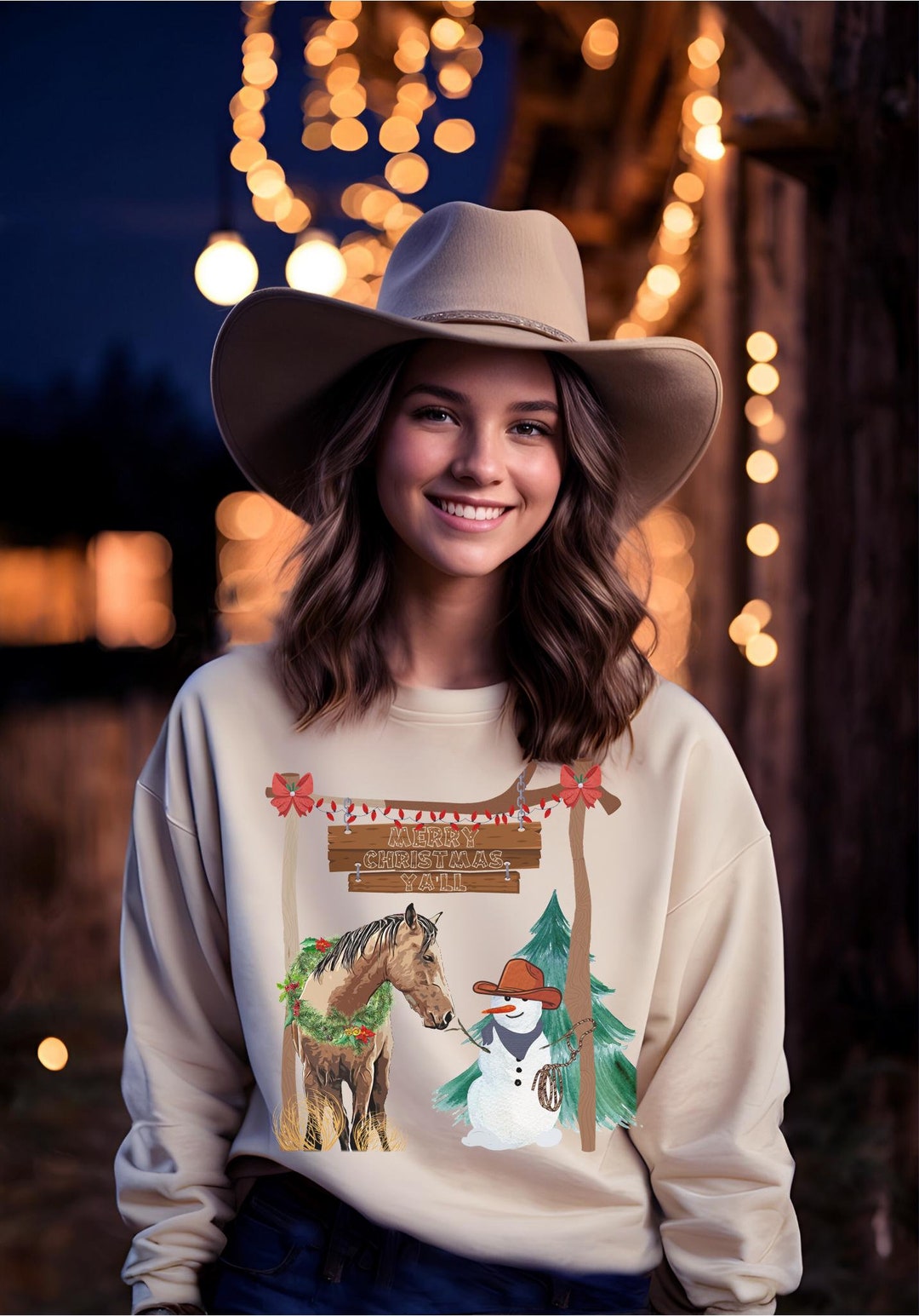 Cowboy Snowman Western Christmas Snowman Country Snowman Rancher ...
