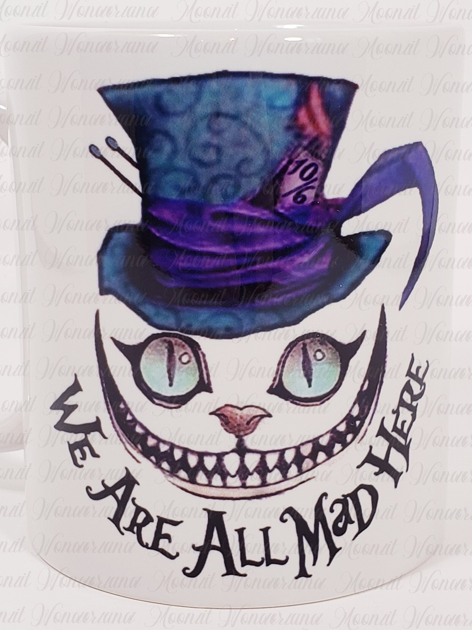 Mad Hatter Cheshire Cat Mug We're All Mad Here Cheshire | Etsy