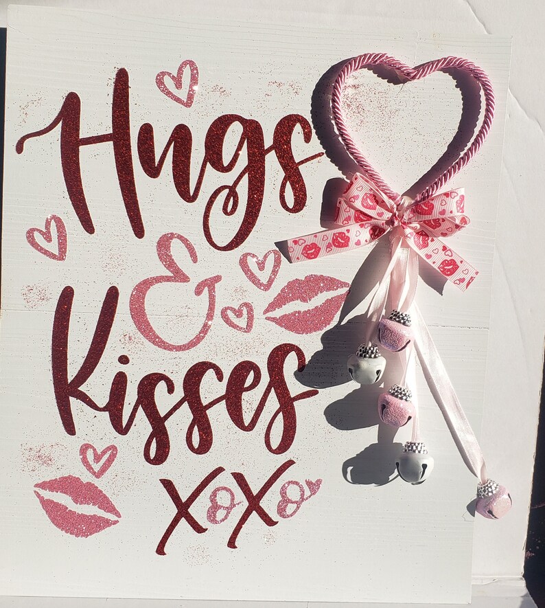 Valentines Day Sign Hugs & Kisses Sign Valentines Day Gift - Etsy