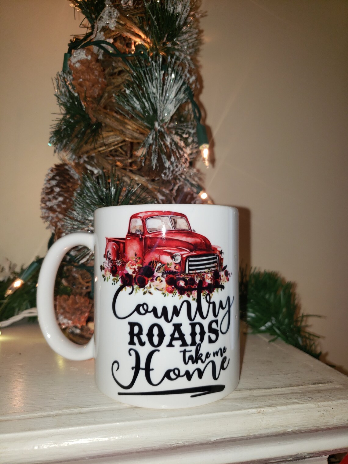 Country Roads Take Me Home Mug Vintage Country Cup Old Pick - Etsy