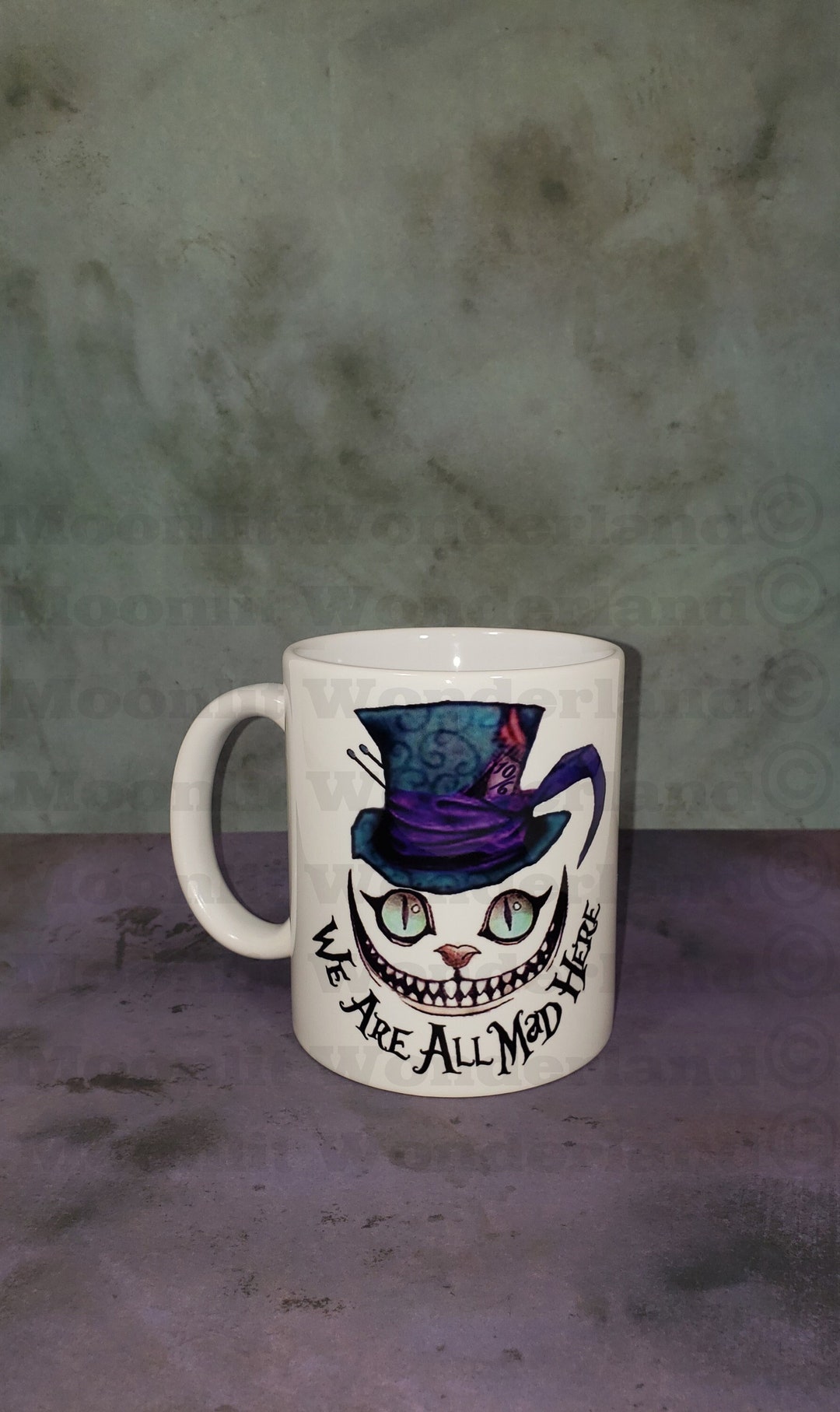 Mad Hatter Cheshire Cat Mug, We're All Mad Here, Cheshire Cat Mug, Mad ...