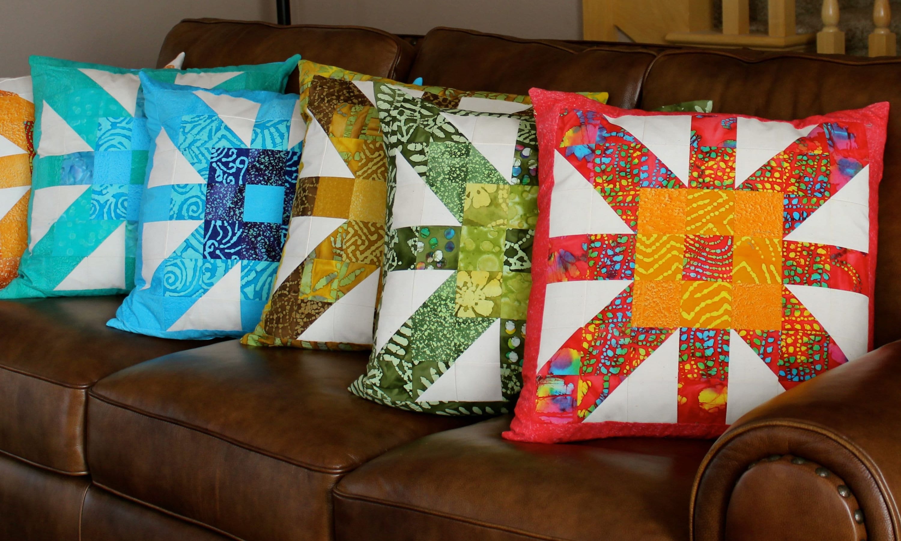 Quilt Pattern - Criss Cross Cushions, Quilted Patchwork Pillow Case, 20 ...