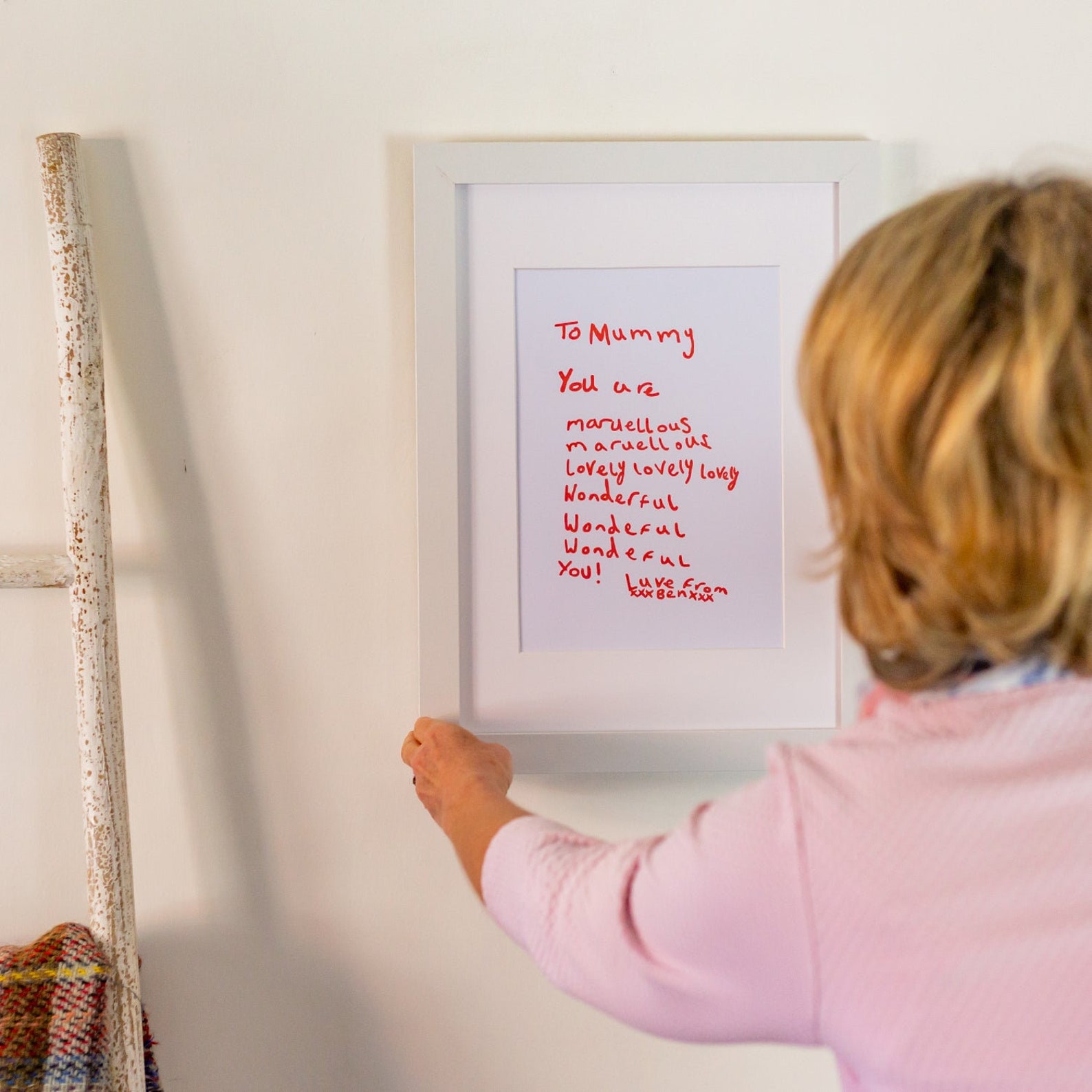 Child's Original Writing Frames - A4 Size | Handwriting | Personalised ...