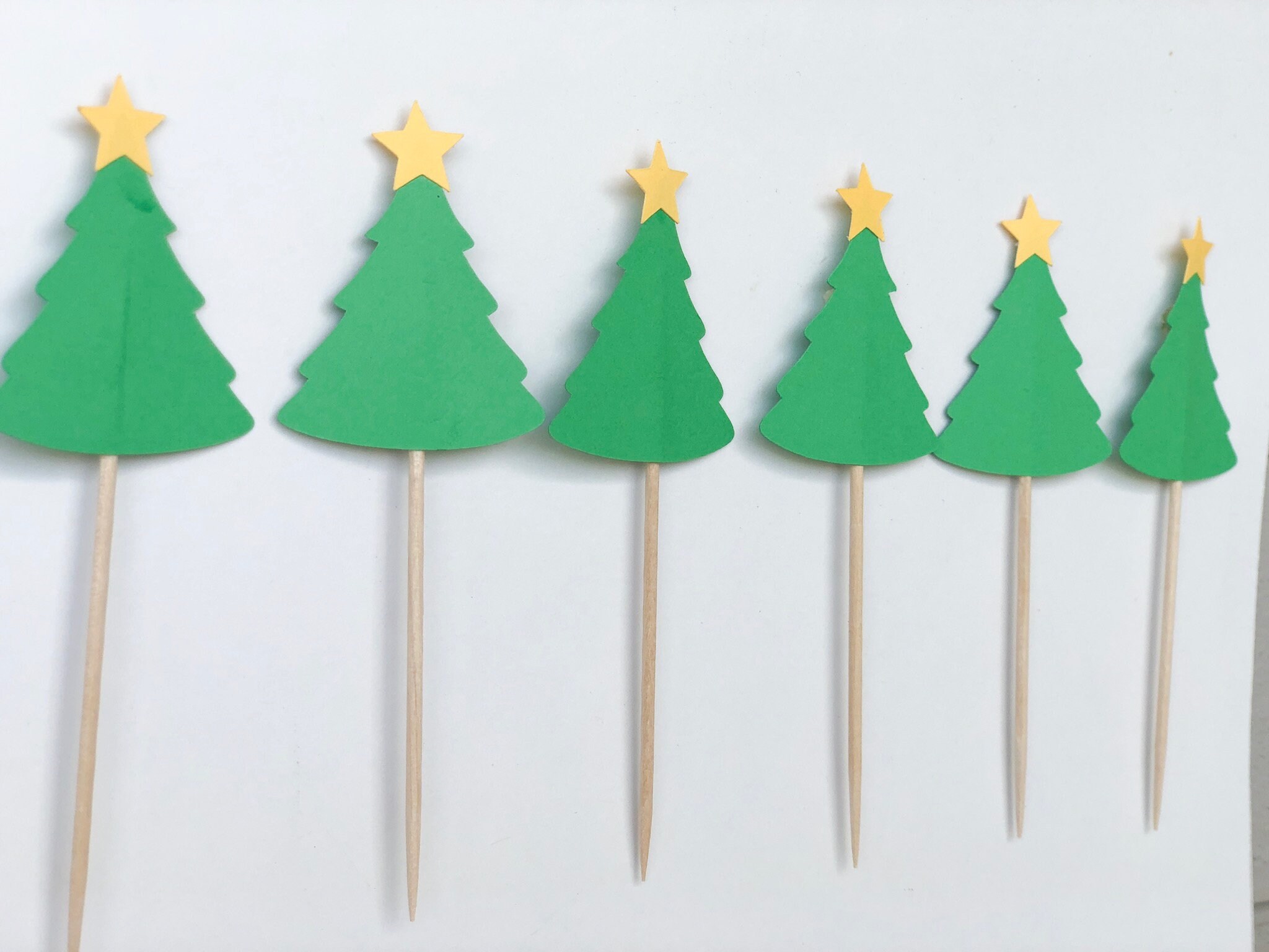 Christmas Tree Cupcake Topper Holiday Party Decorations - Etsy Australia
