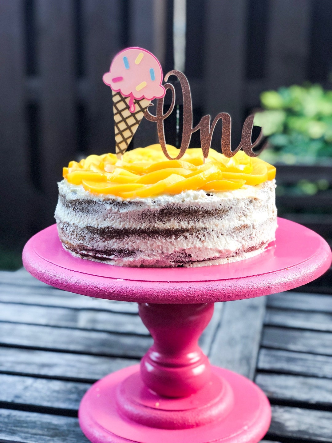Personalize Ice Cream Cake Topper, Custom Ice Cream Cake Topper, Ice ...