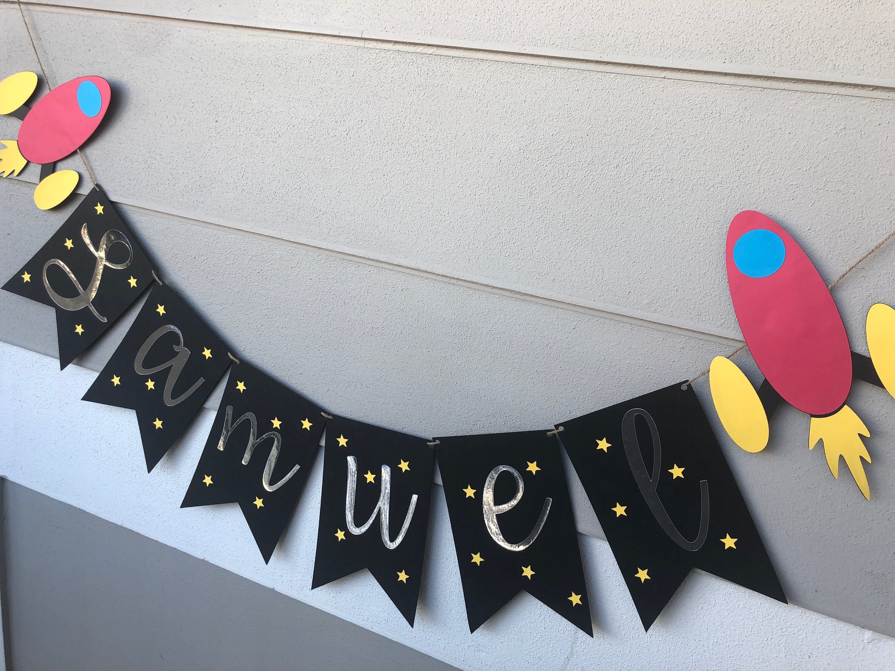 Rocket Banner Personalized Space Banner Rocket Space Party - Etsy