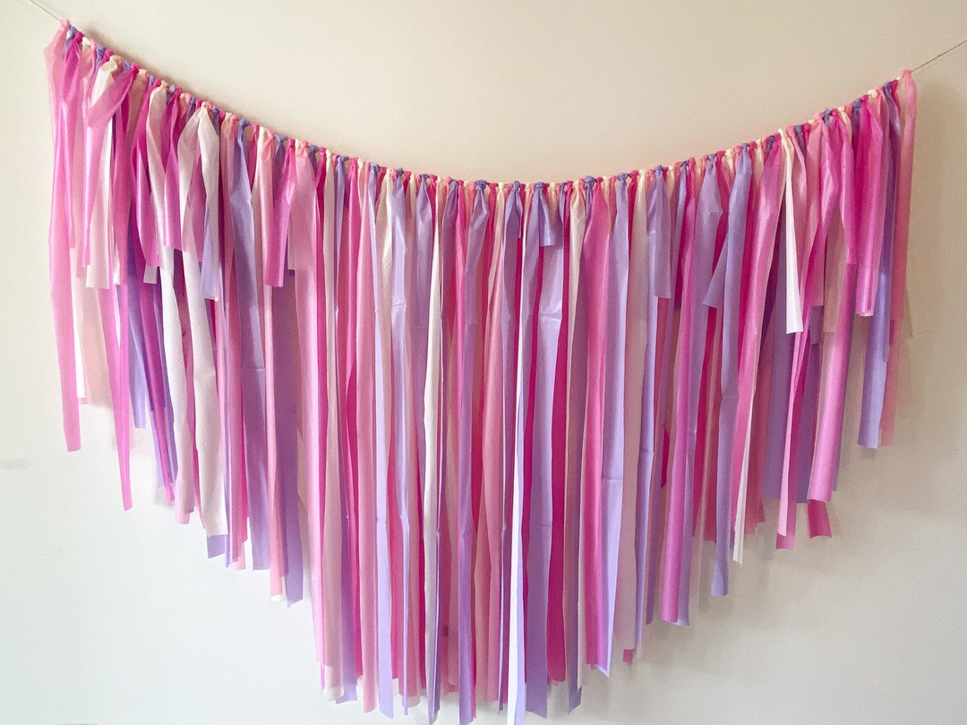 Pink and Purple Fringe Backdrop, Pink Tablecloth Fringe Backdrop ...