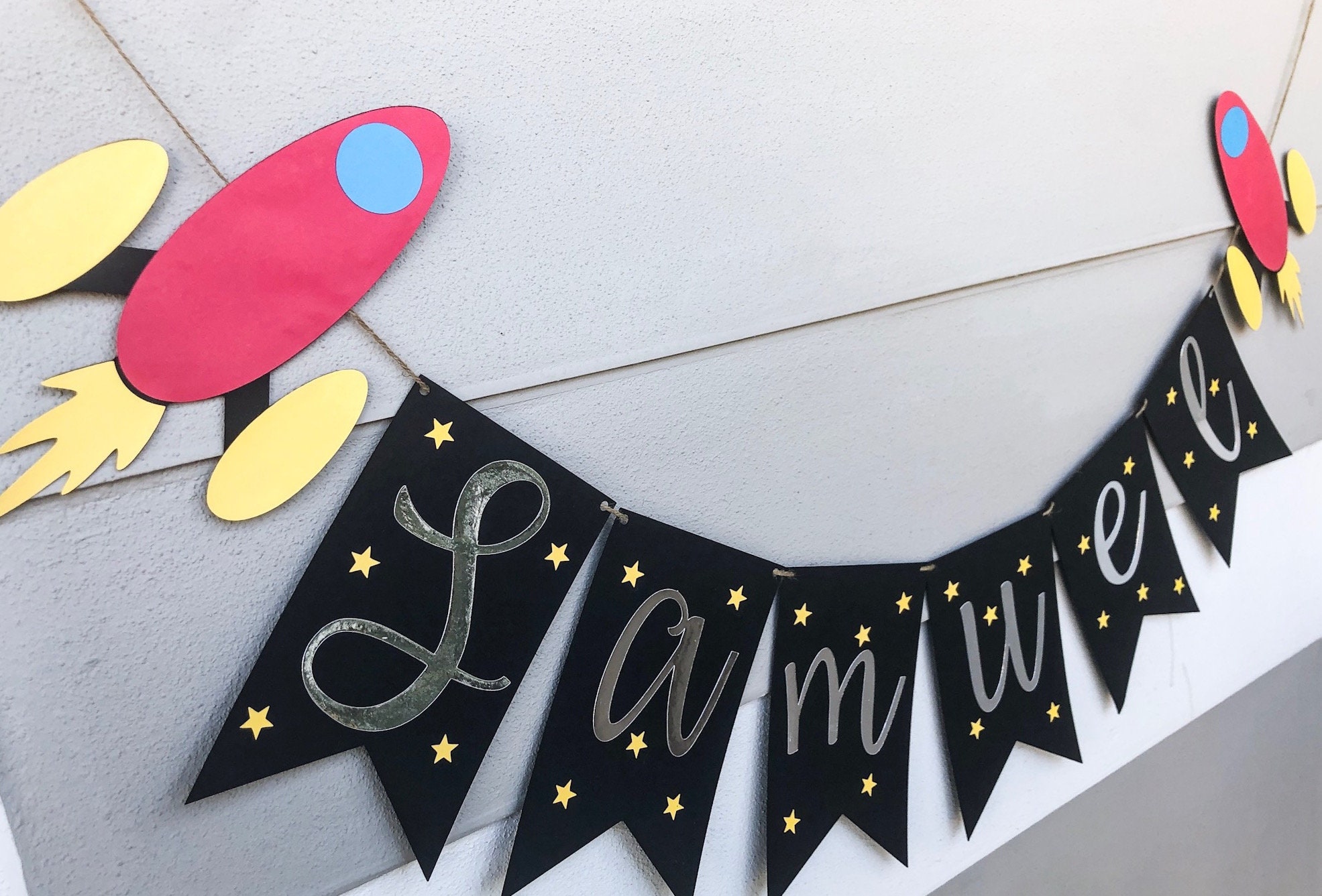 Rocket Banner Personalized Space Banner Rocket Space Party - Etsy