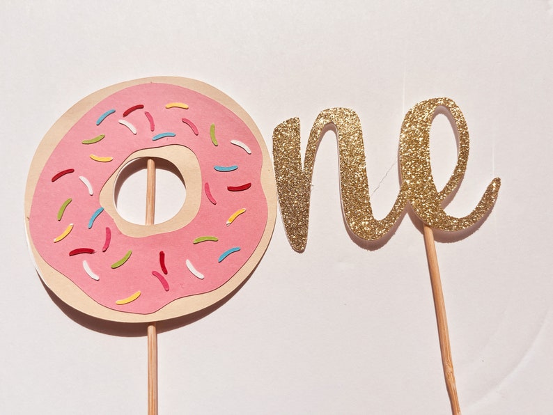 One Donut Cake Topper Donut Party Donut Grow up Cake Topper - Etsy
