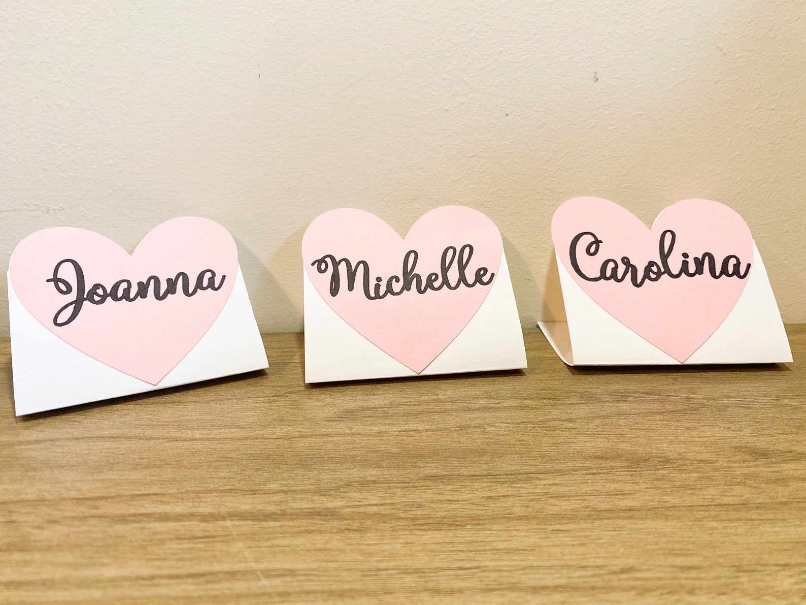 Valentine's Day Heart-shaped Place Cardsvalentine's - Etsy