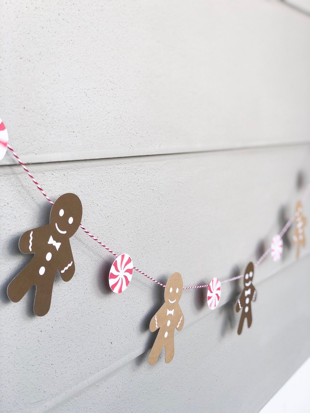 Christmas Garland, Gingerbread Garland, Christmas Decor, Gingerbread ...