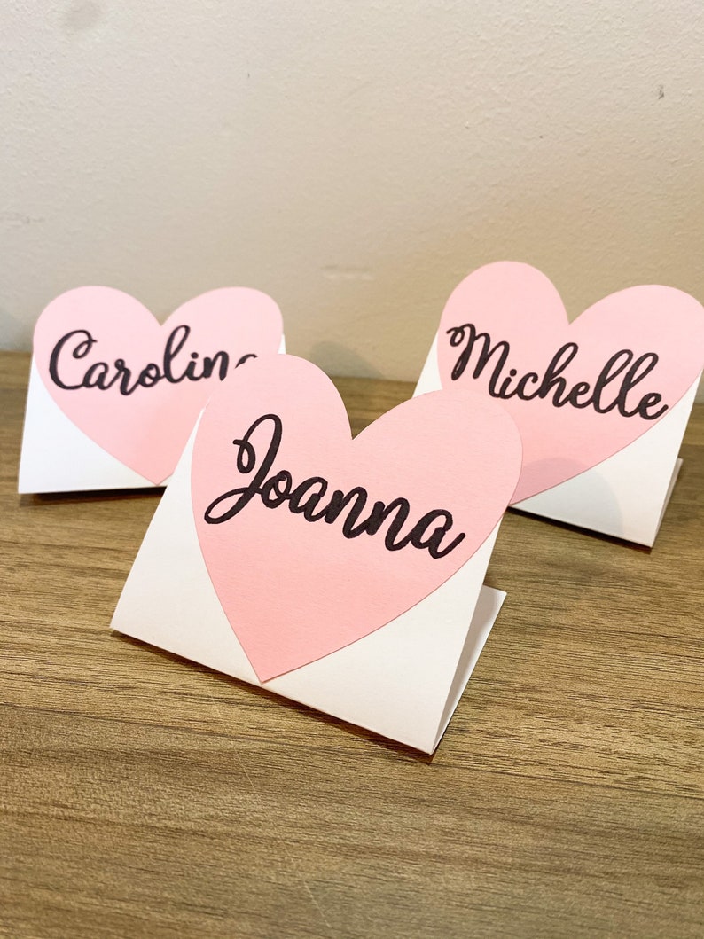 Heart Place Cards: Valentine's Day Party Decor - Etsy