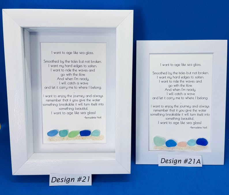BEACH GLASS Art. Sea Glass Poem. Friends Are Like Sea Glass... Genuine ...