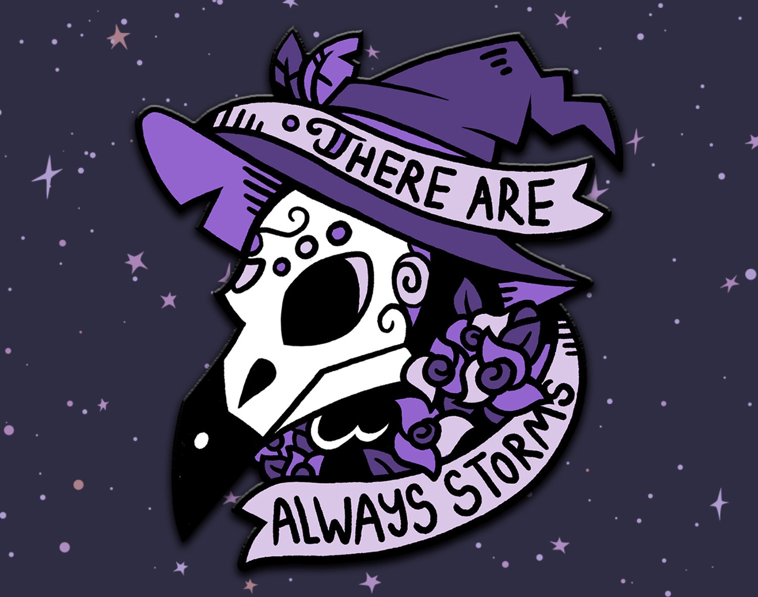 Familiar Feelings crow Enamel Pin | Etsy