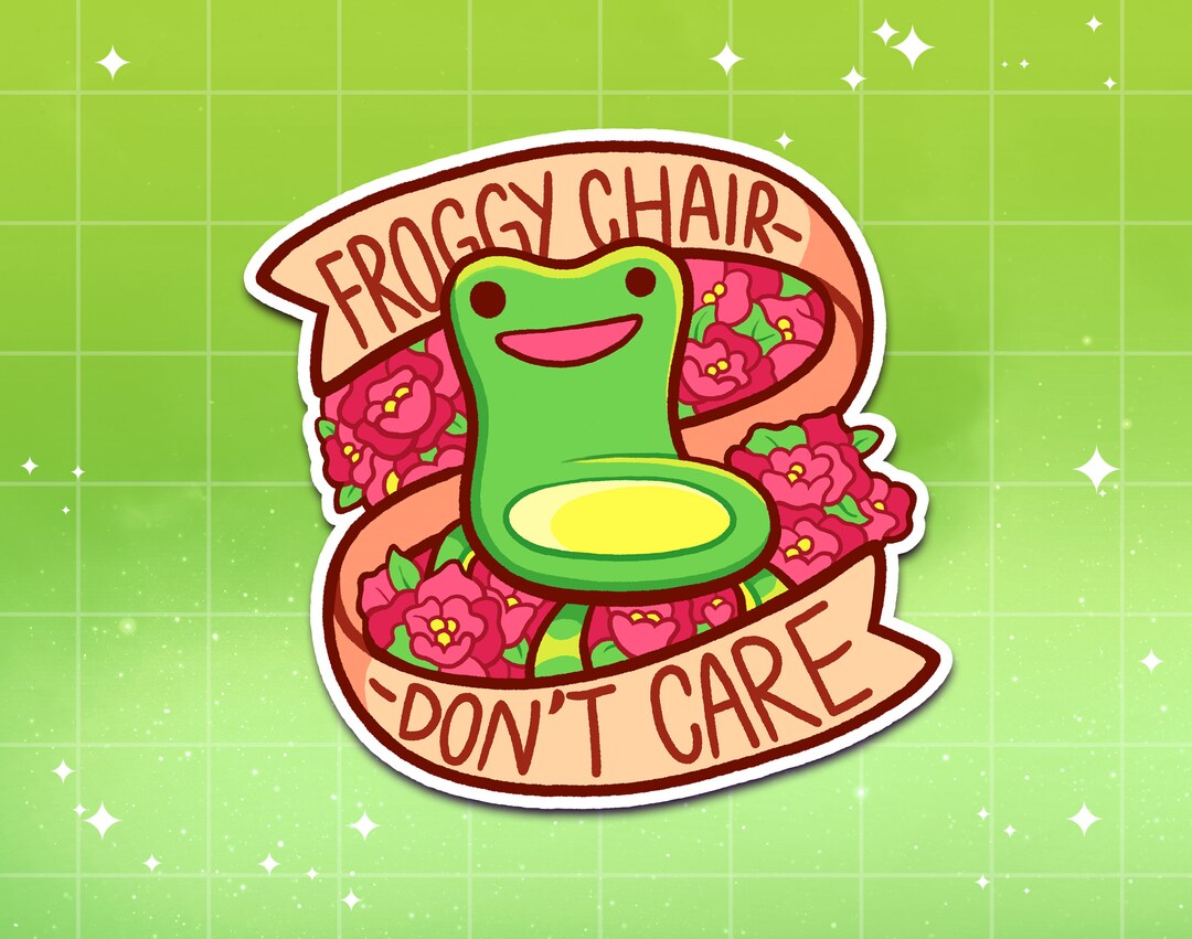 Froggy Chair Sticker - Etsy