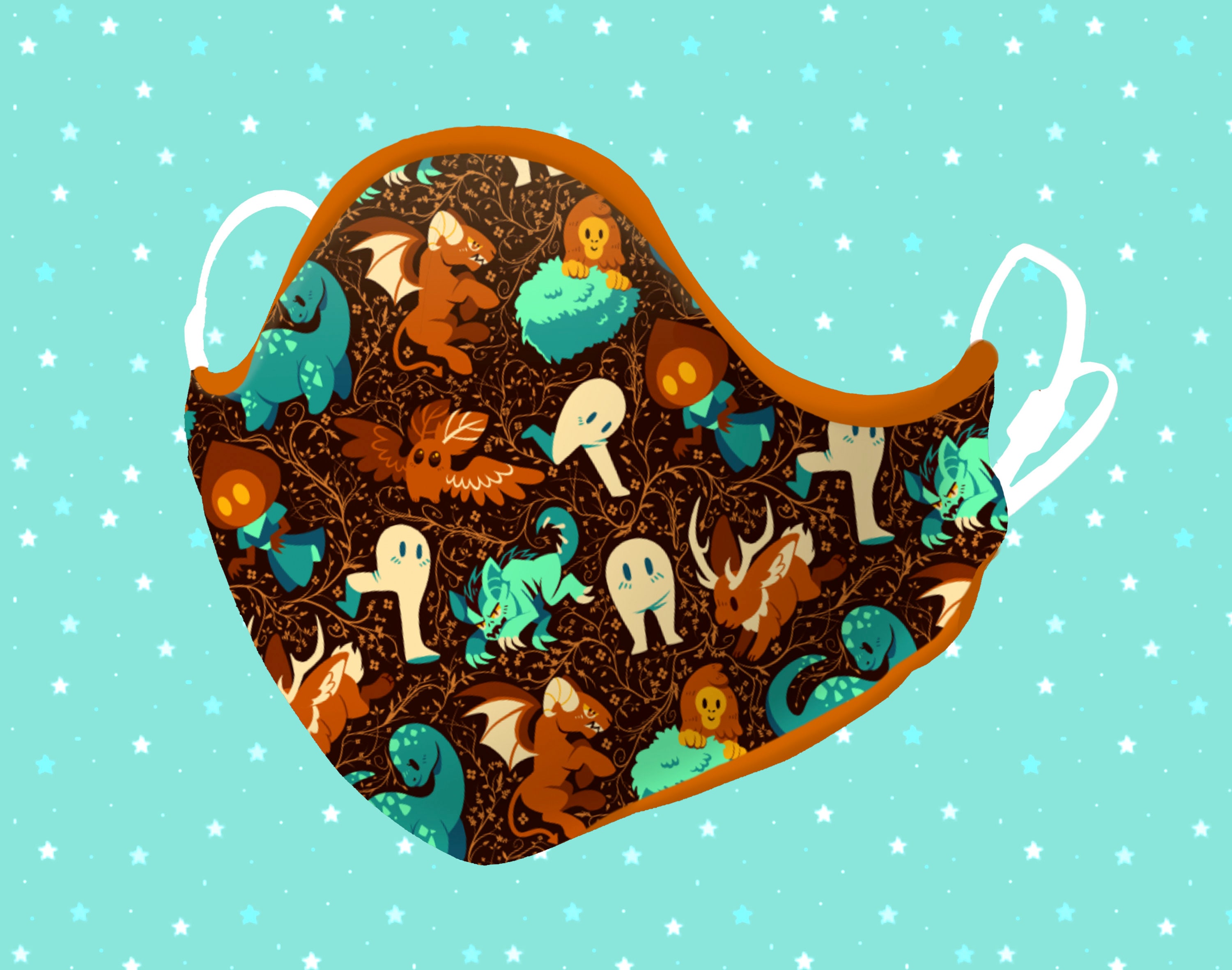 Colorful Cryptids Face Mask - Etsy