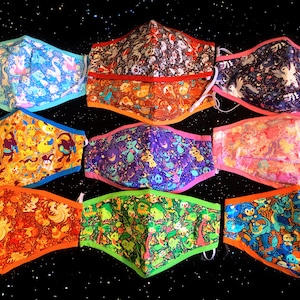 Colorful Cryptids Face Mask - Etsy