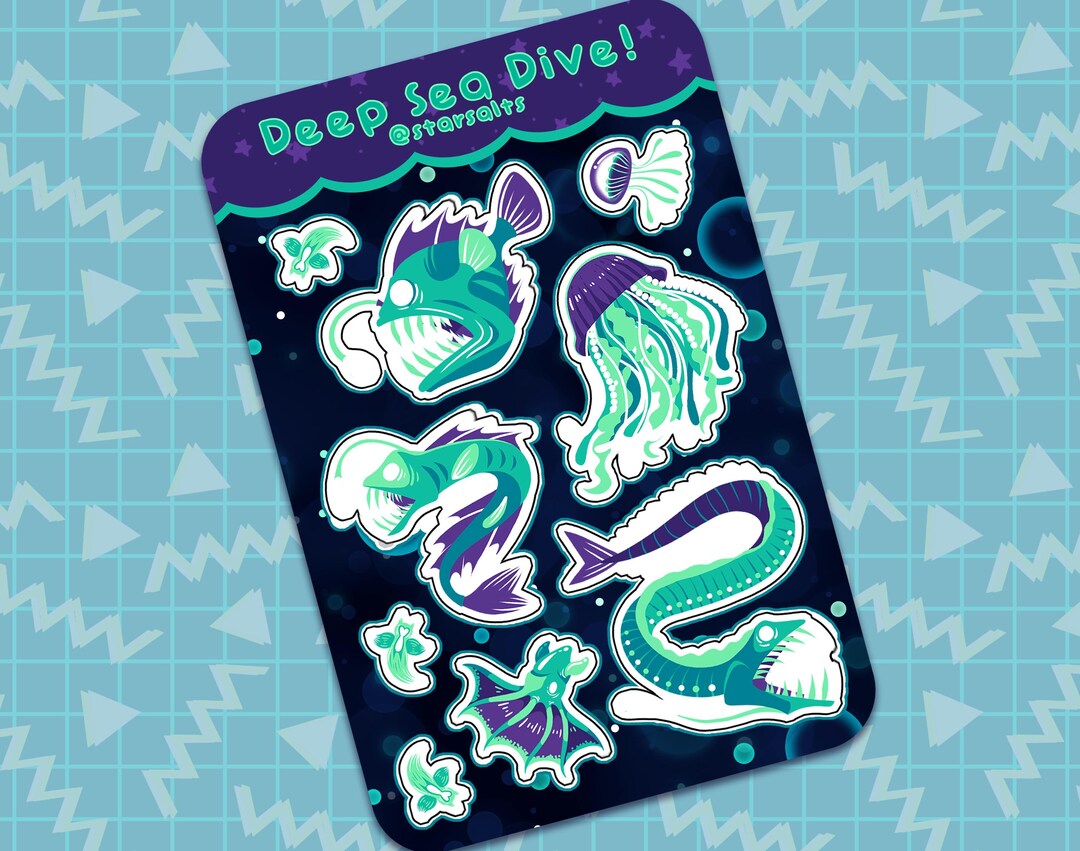 4x6 Deep Sea Sticker Sheet - Etsy