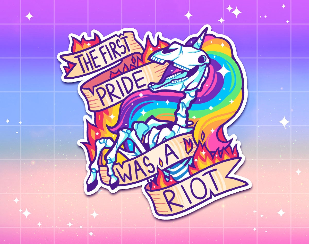 Rainbow Riot Sticker - Etsy Australia