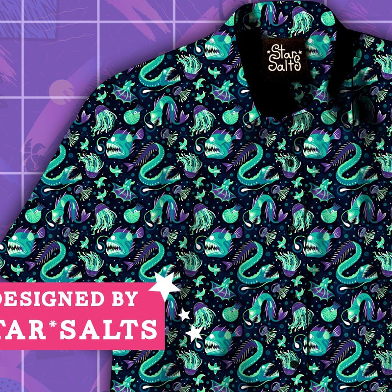 Fish Button up Shirt - Etsy