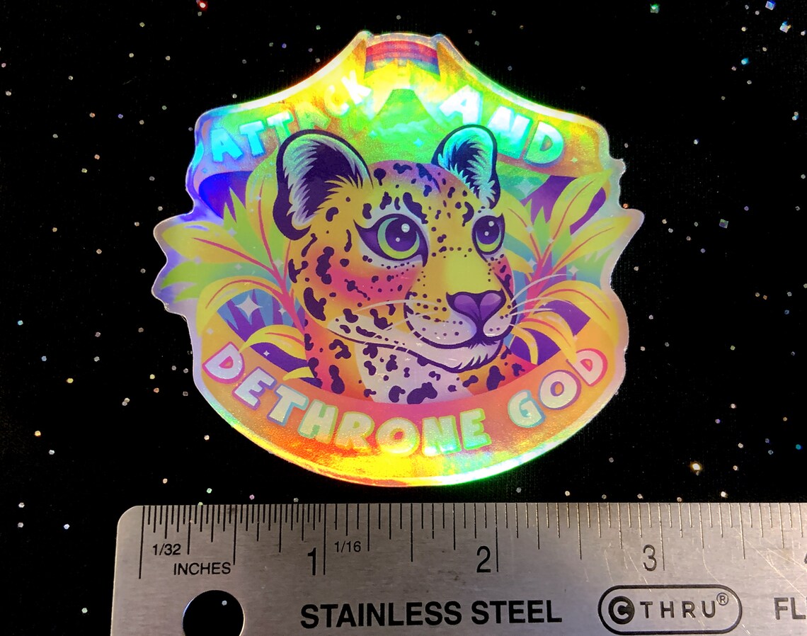 Dethrone Holographic Sticker - Etsy