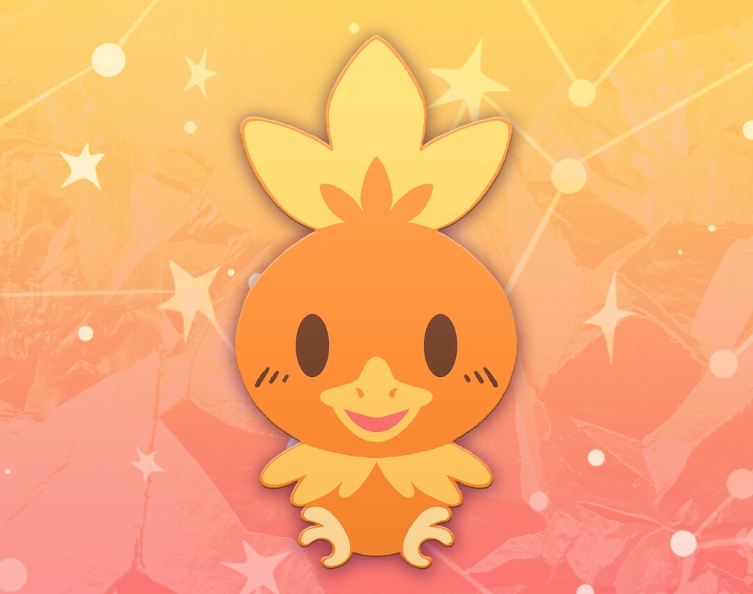 Torchic Dyed Enamel Pin - Etsy