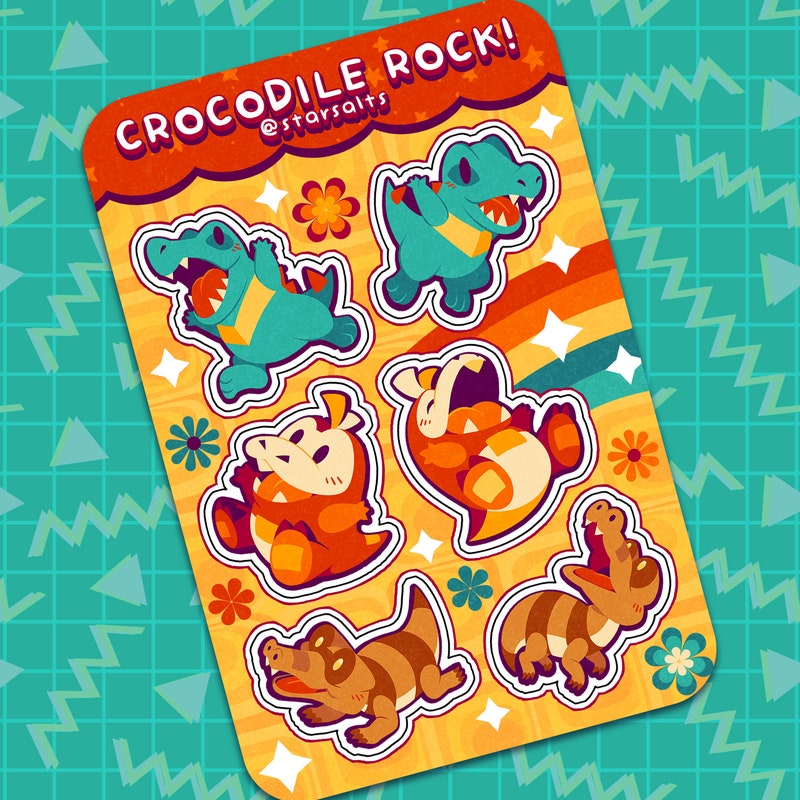 Crocodile Stickers - Etsy