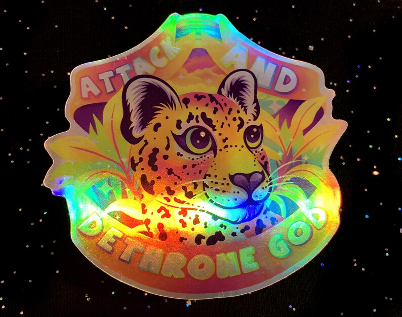 Dethrone Holographic Sticker - Etsy