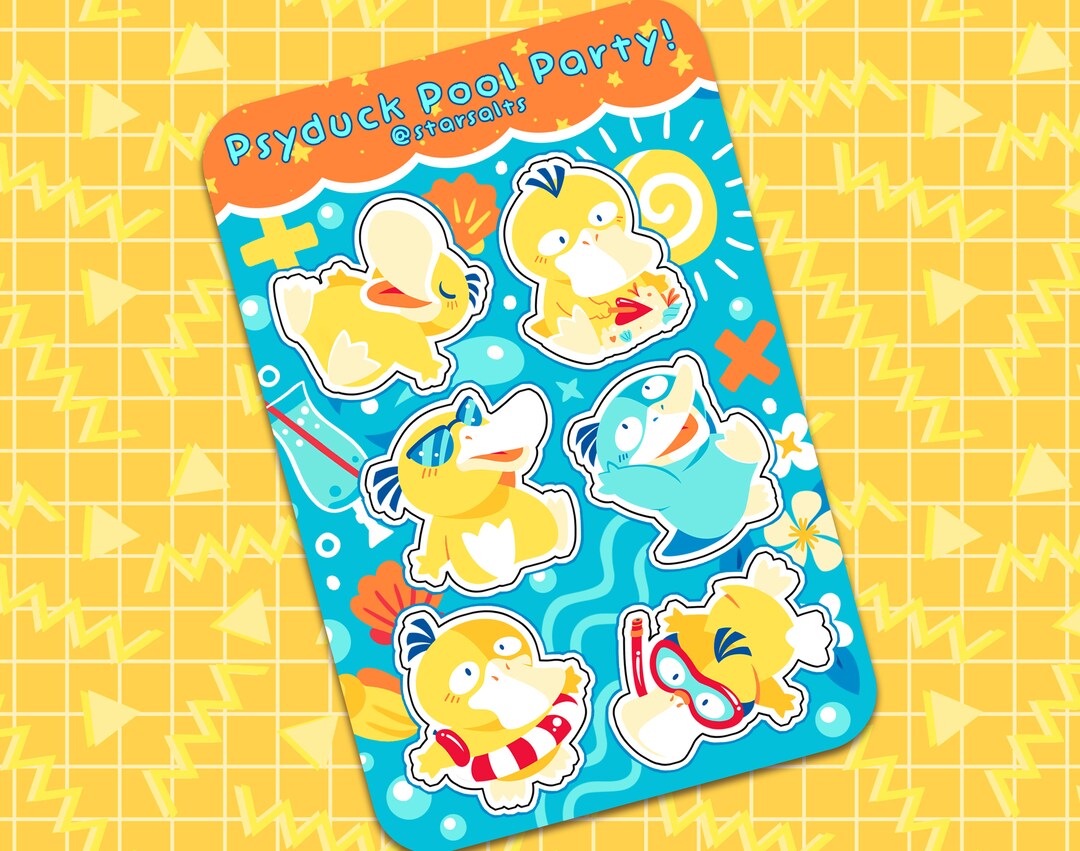4x6 Psyduck Sticker Sheet - Etsy