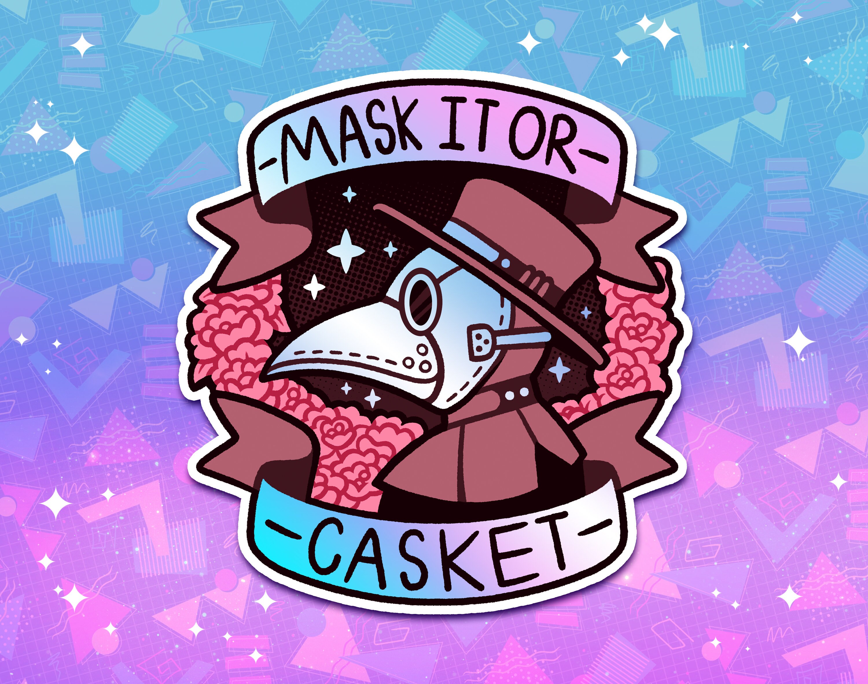 Mask It holo Sticker - Etsy