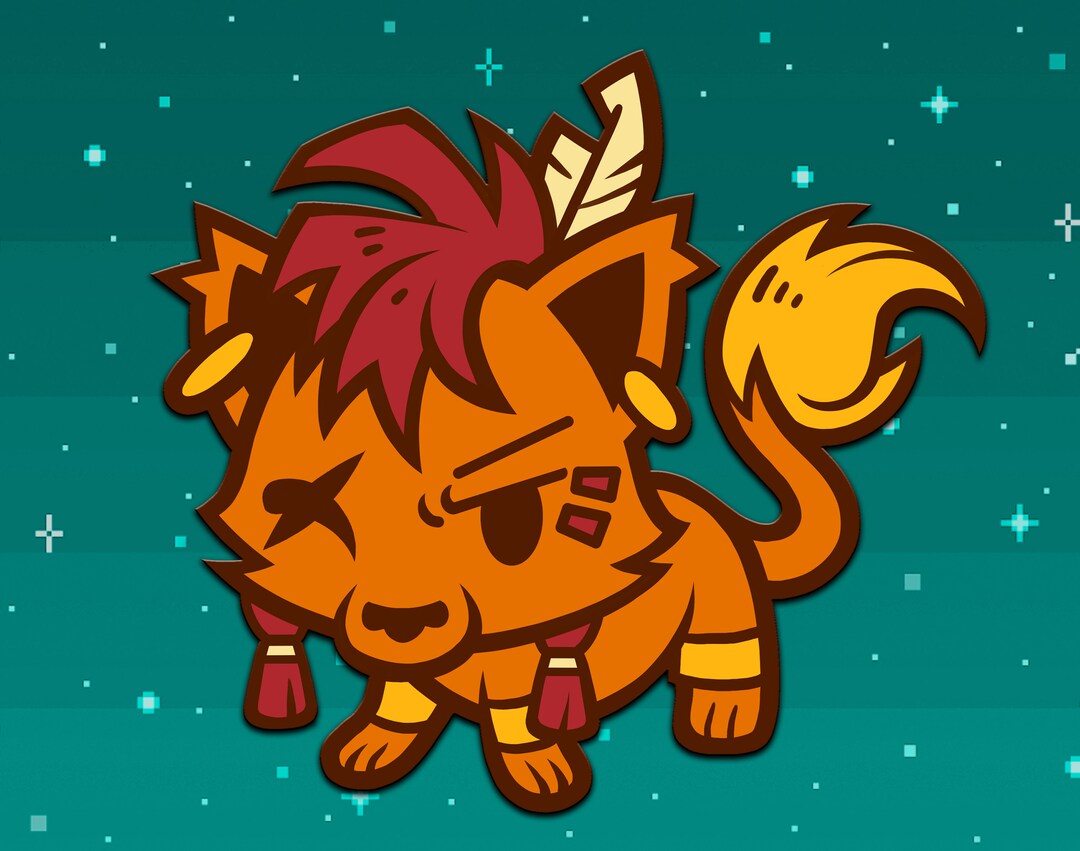 Red XIII Enamel Pin - Etsy