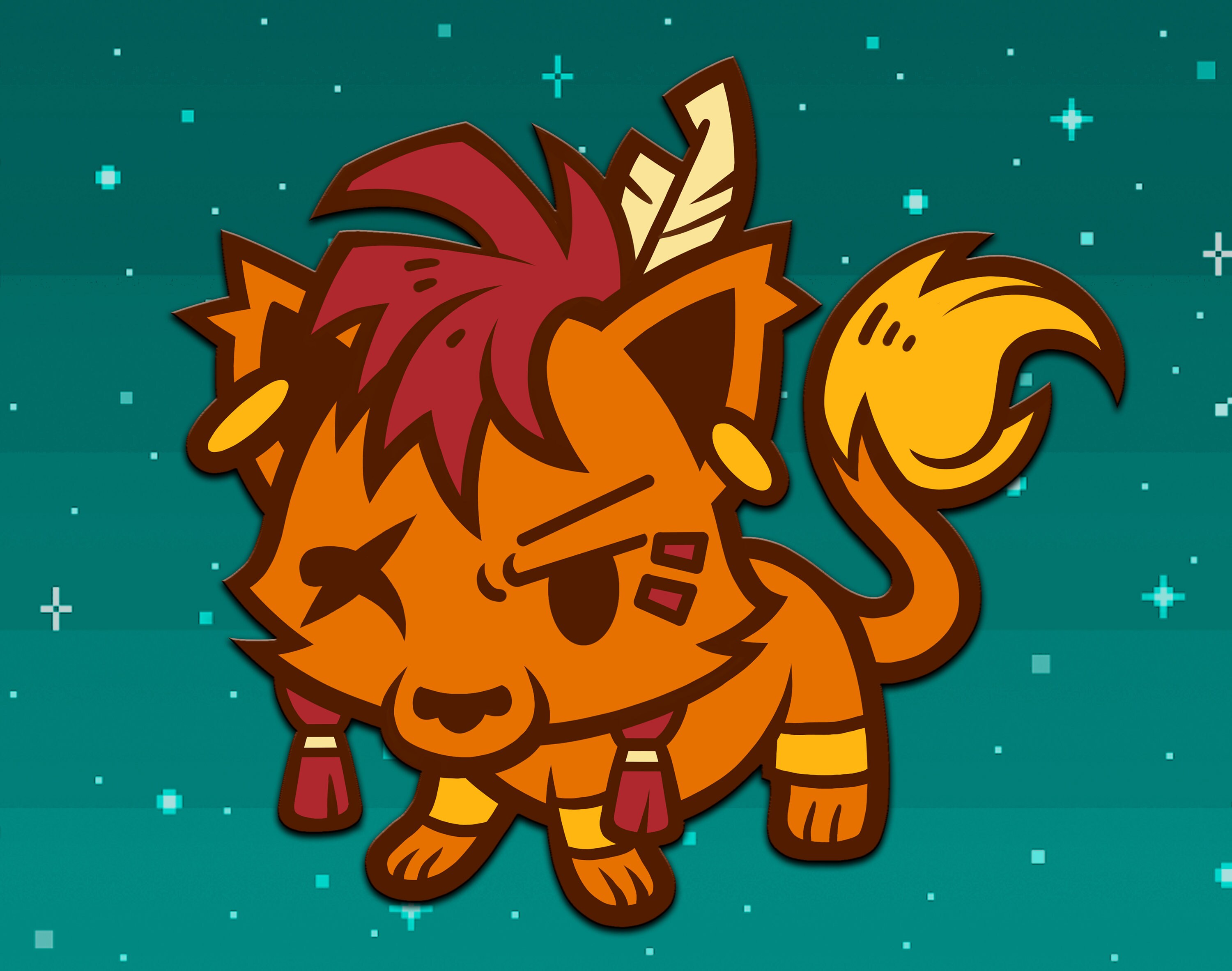 Red XIII Enamel Pin - Etsy