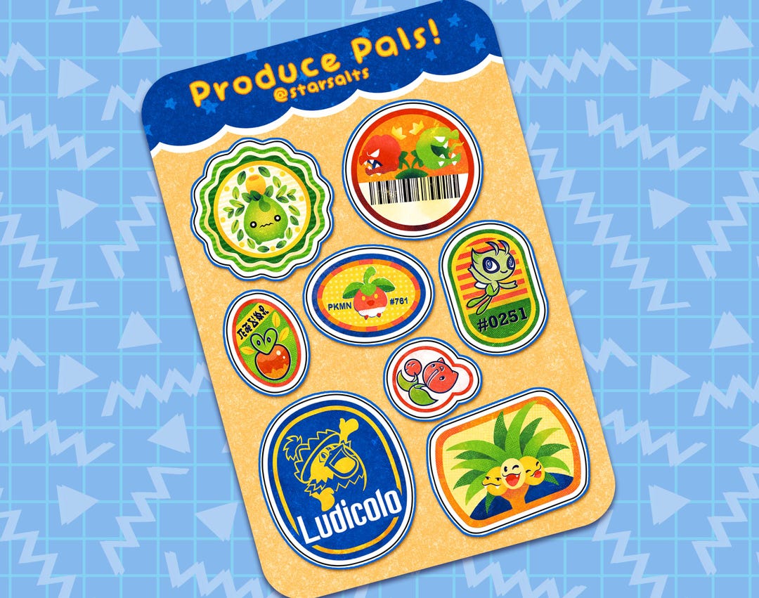 4x6 Produce Pals Sticker Sheet - Etsy