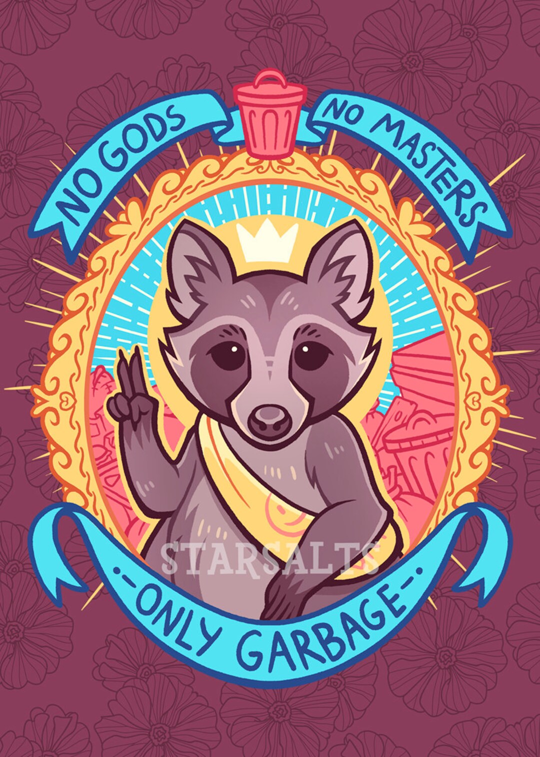 Dumpster Deity (5"x7" Print) - Etsy