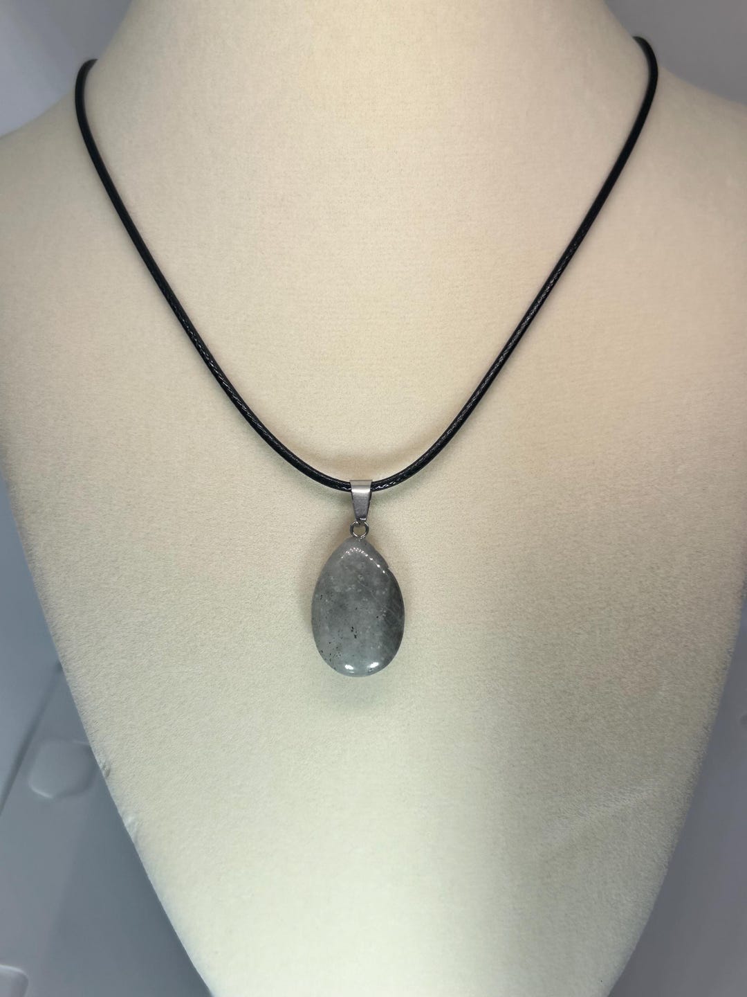 Natural Basalt Pendant Necklace - Etsy