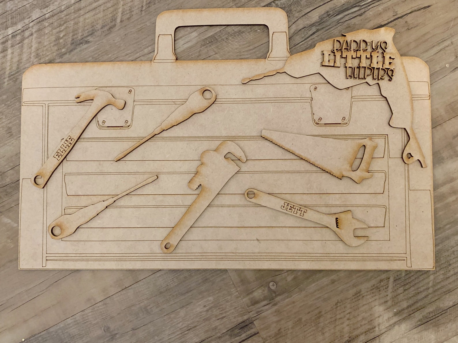 Digital File Daddys Little Helpers Toolbox DIY kit with | Etsy