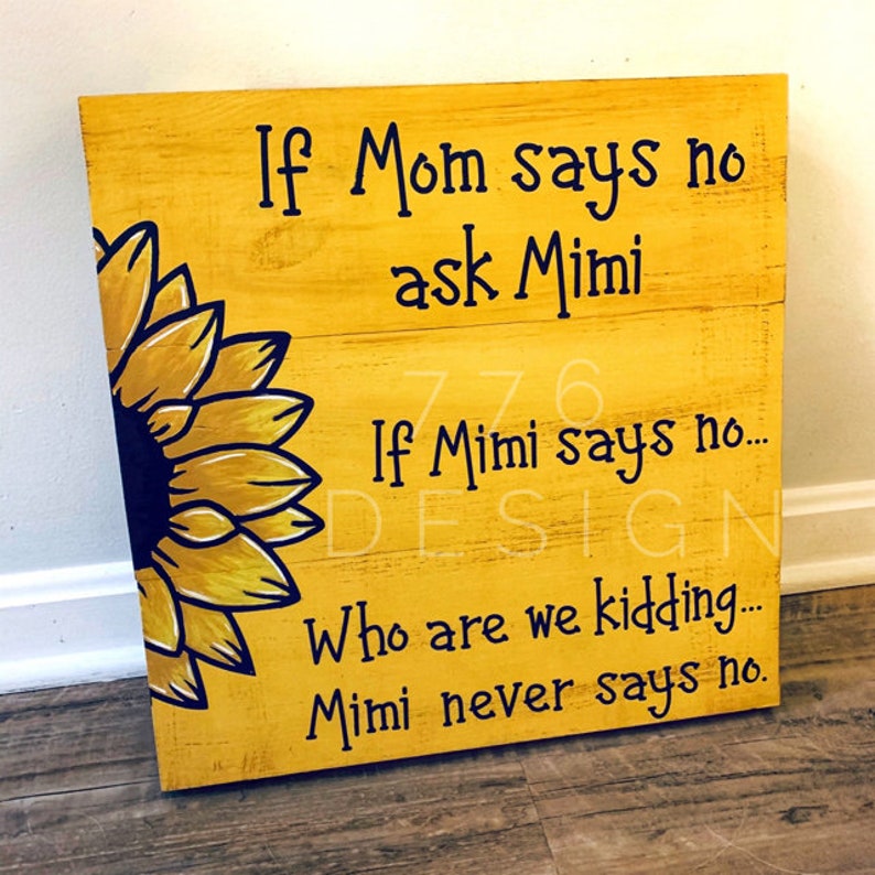 DIGITAL File Mimi Sunflower Signgrandparents Signif - Etsy