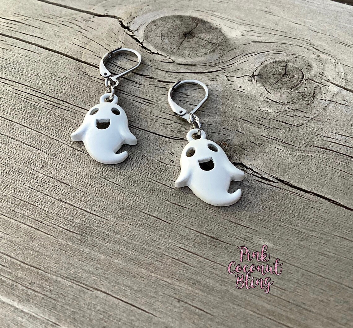 Ghost Earrings Halloween Jewellery Stainless Steel | Etsy
