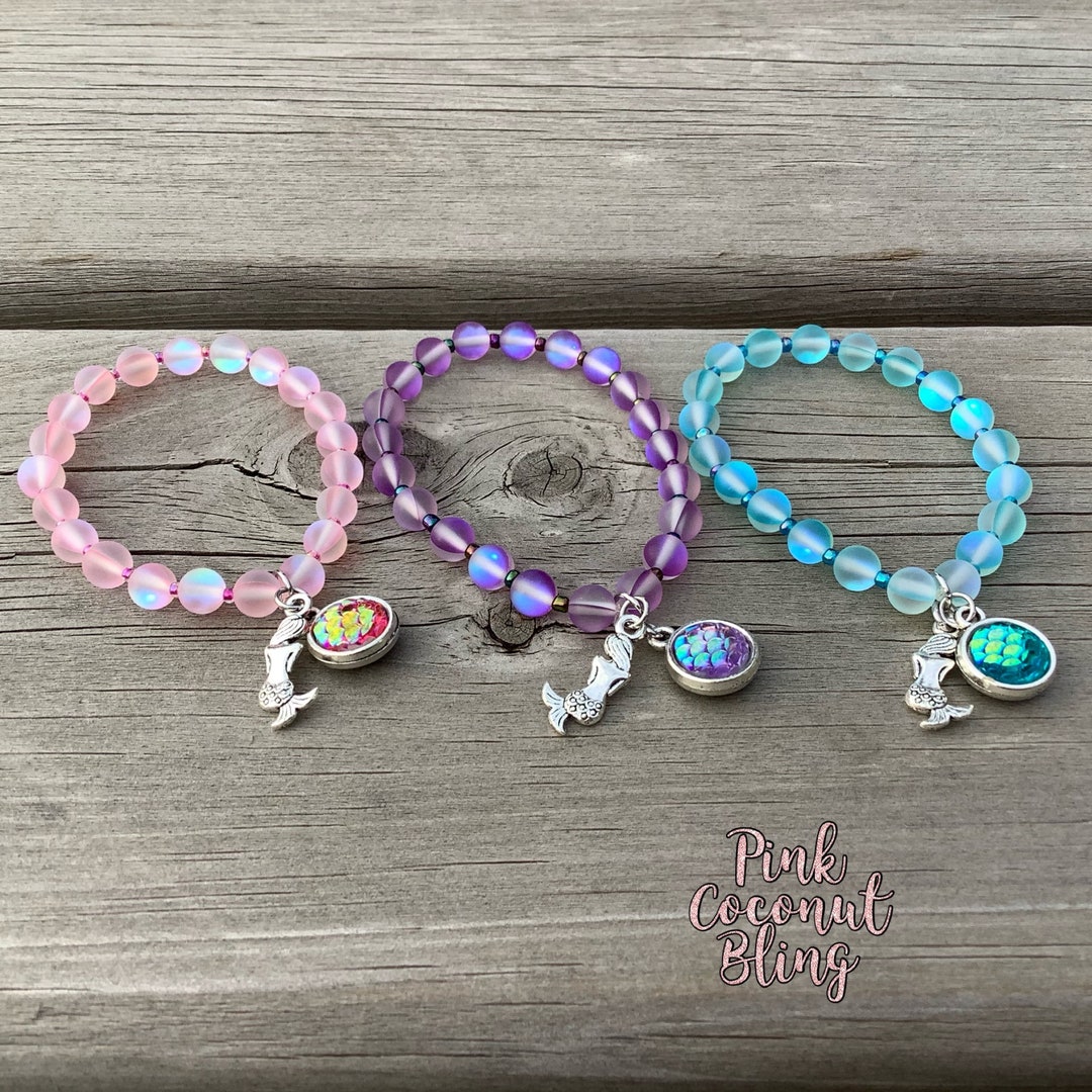 Mermaid Bracelet | Iridescent Bracelets | Under the Sea Bracelets - Etsy
