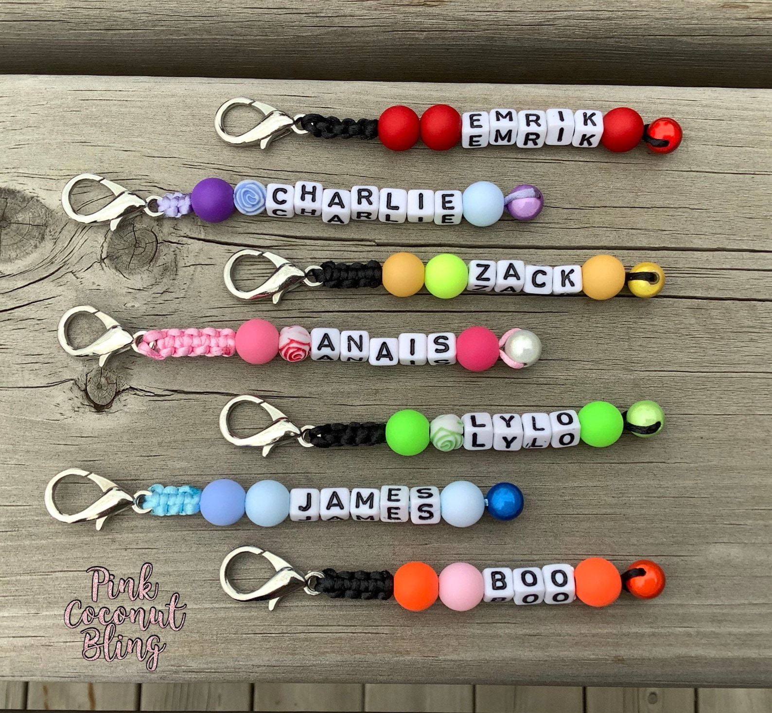 Zipper Pulls With Name | Kids Name Tag | Lunch Box Name Tag | Backpack ...