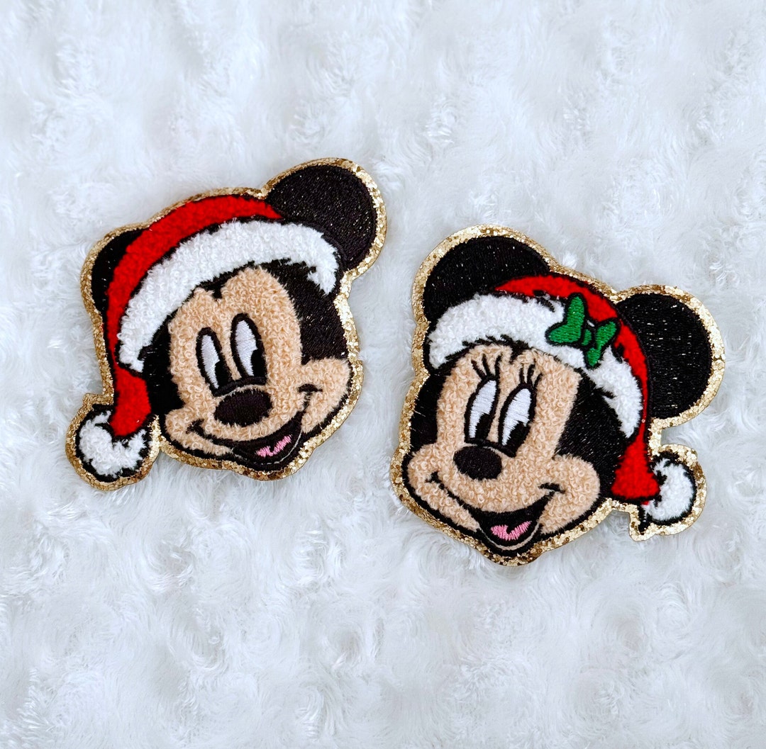 Mickey & Minnie Christmas Patches, Mickey Christmas Patch, Minnie ...