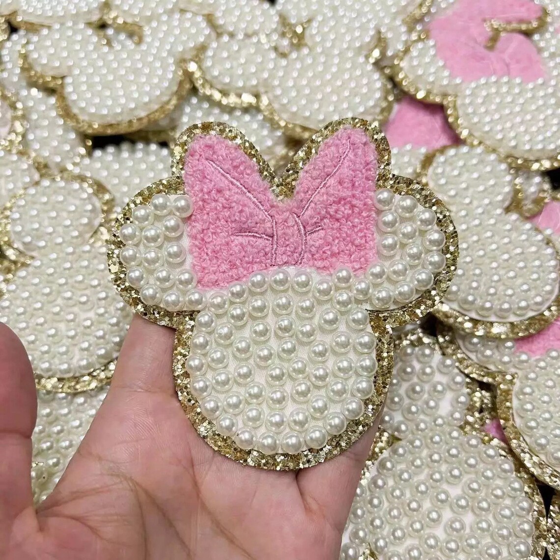Mickey & Minnie Adhesive Pearl Patches Mickey and Minnie - Etsy