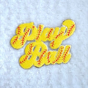 Play Ball Baseball Patch | Play Ball Chenille Patch | Baseball Patch ...
