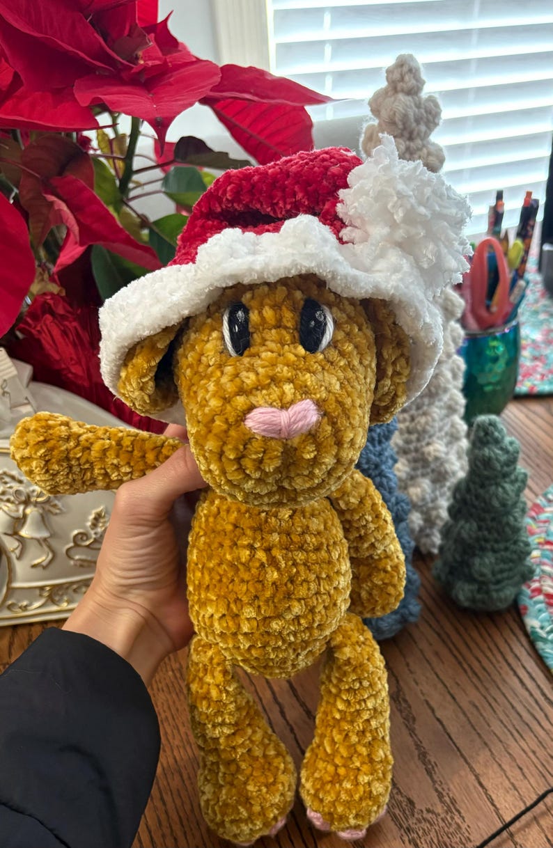 Santa Paws Puppy Crochet PDF Pattern: Christmas Dog Amigurumi. Beginner ...