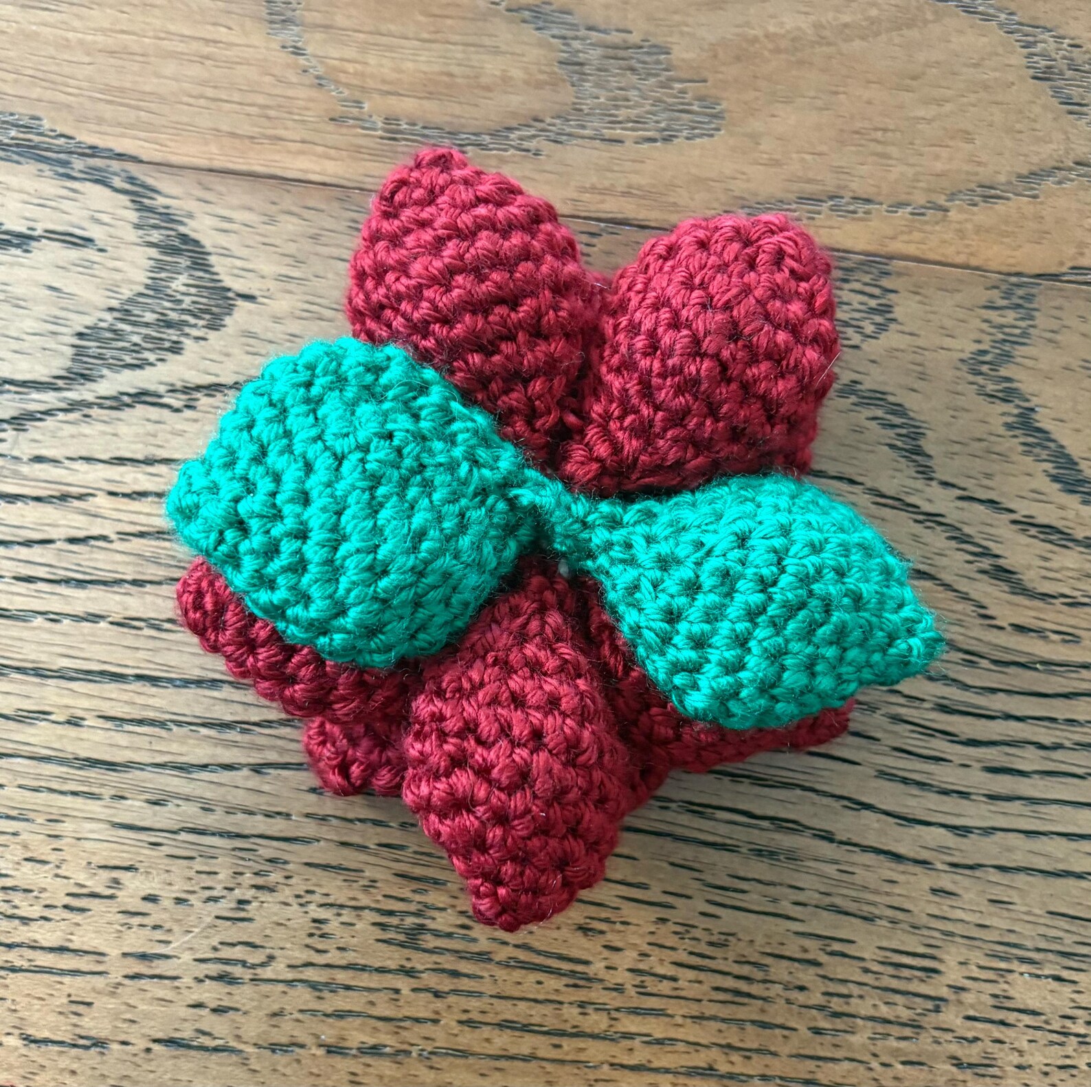 Crochet Pattern: Christmas Poinsettia Home Decor. Pattern Can Be ...