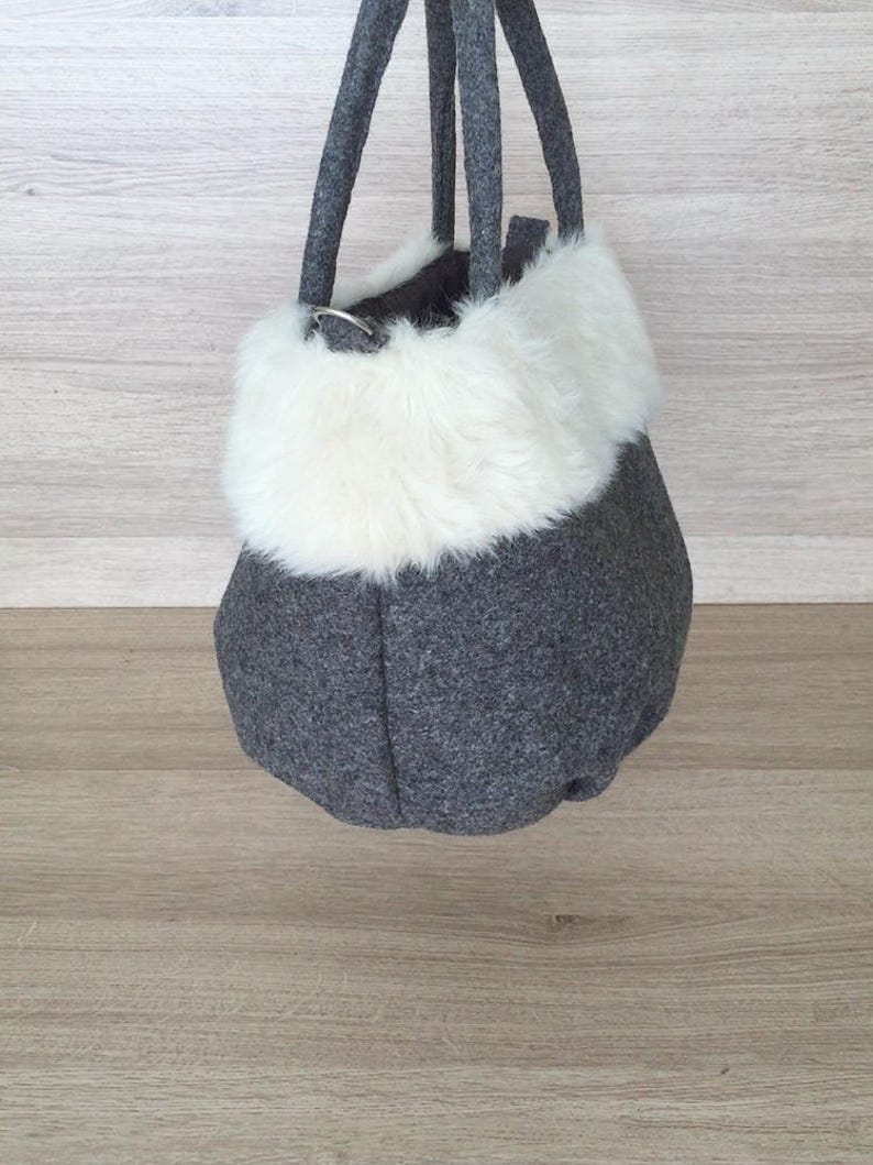 Faux Fur Tote Bag PDF Sewing Pattern: Fluffy Handbag Template | Instant ...